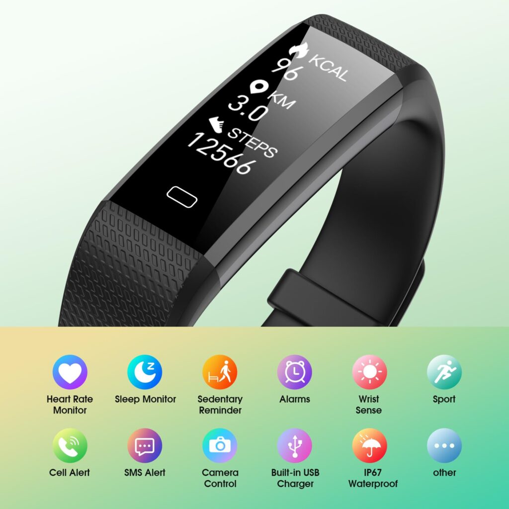 LIVIKEY Fitness Tracker Watch with Heart Rate Monitor, Step Counter ...